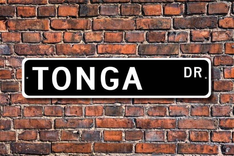 (Aluminum metal) Tonga Tonga Gift Tonga Sign Tonga Souvenir Tonga ...