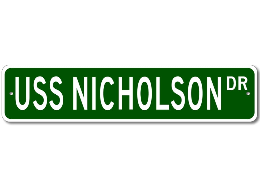 (Aluminum metal) USS NICHOLSON DD 982 Ship Navy Sailor Metal Street ...