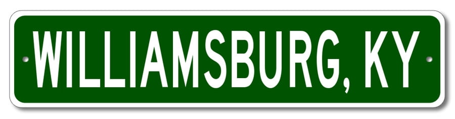 (Aluminum metal) Williamsburg Kentucky Metal Wall Decor City Limit Sign ...