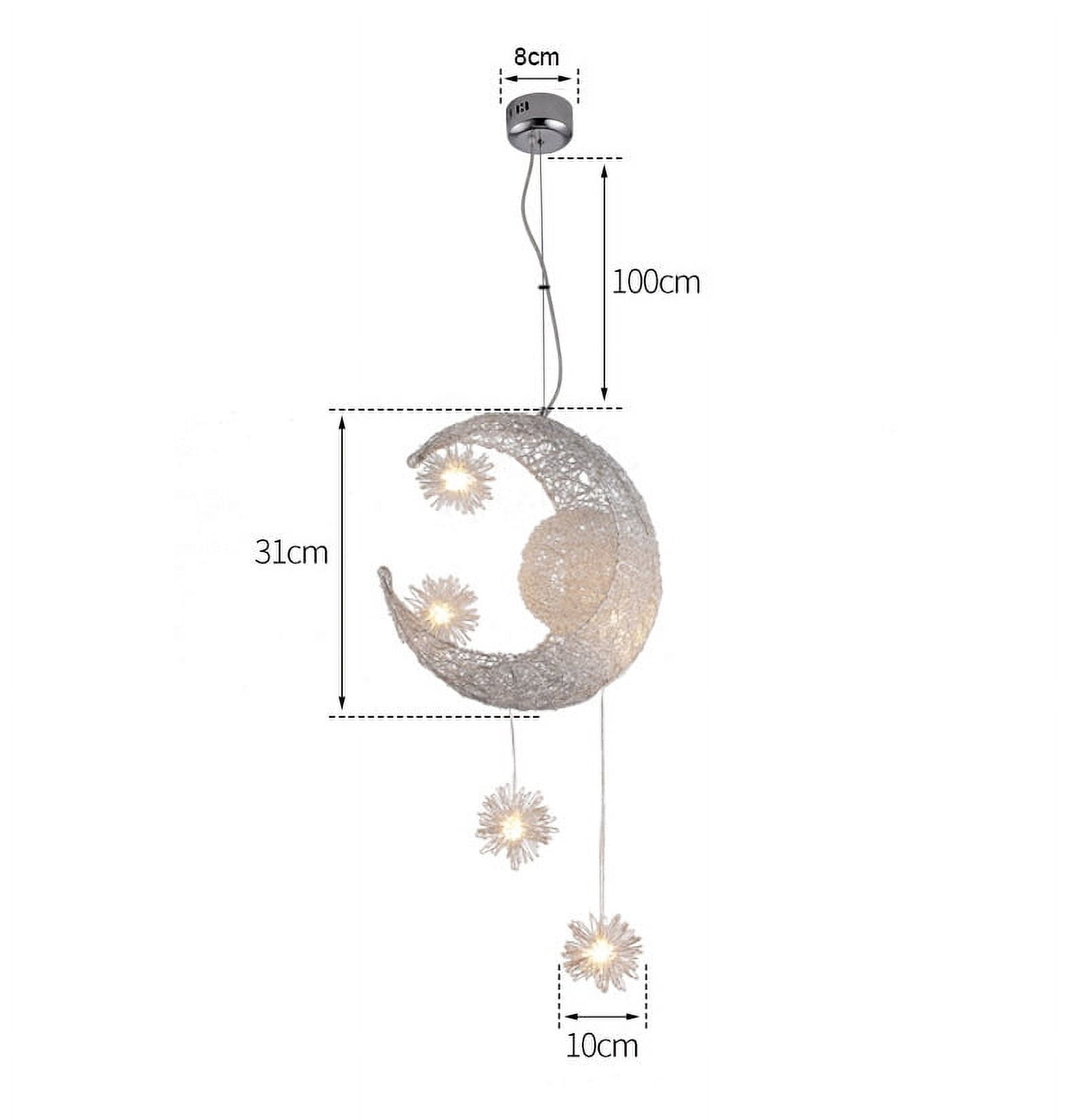 Aluminum pendant light, moon and star, modern branch shaped pendant ...