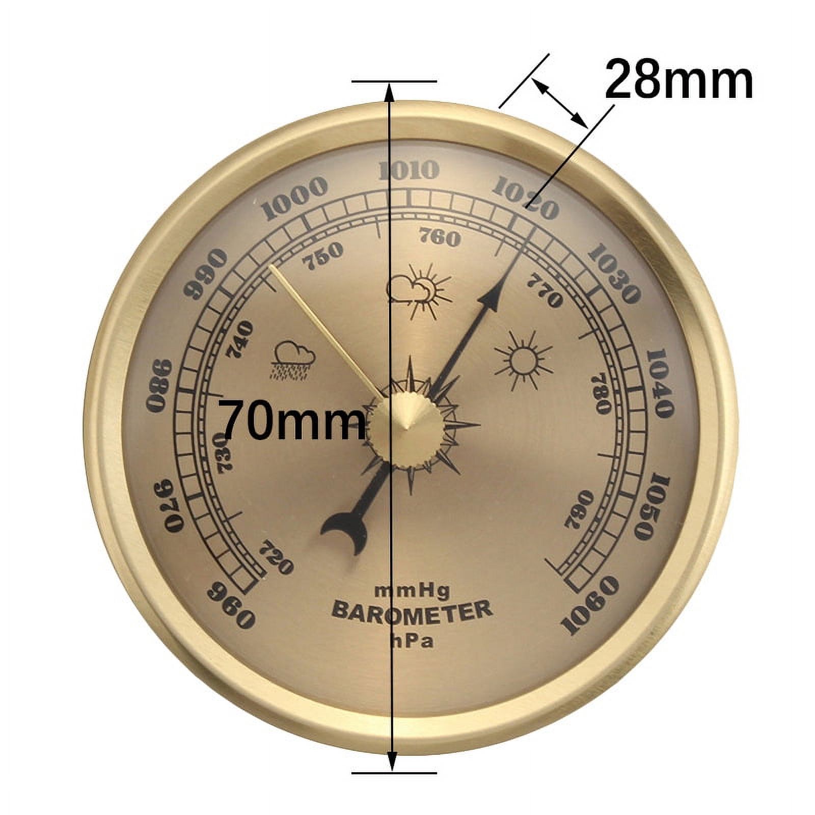 Aluminum shell empty box Barometer Barometer Silver has the same ...