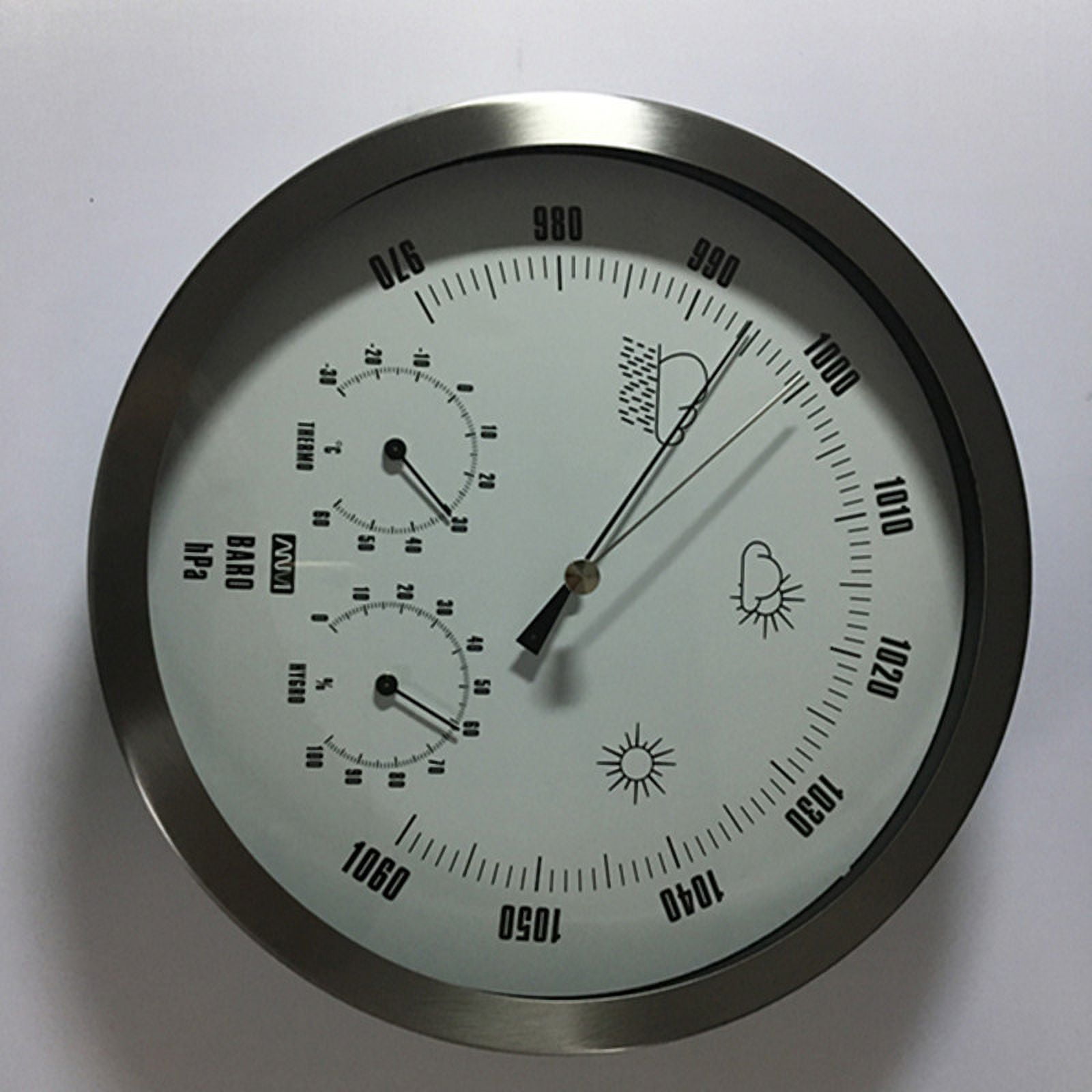 Aluminum shell empty box Barometer Barometer Silver has the same ...