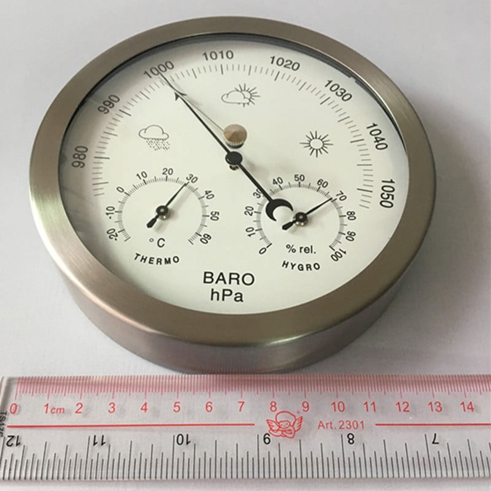 Aluminum shell empty box Barometer Barometer Silver has the same ...