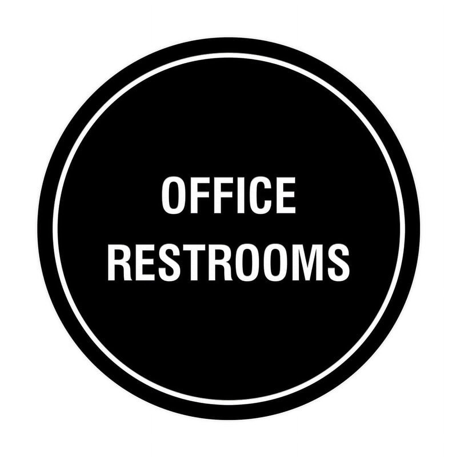 Aluminum sign - Circle Office Restrooms Wall or Door Sign Size: 8 ...