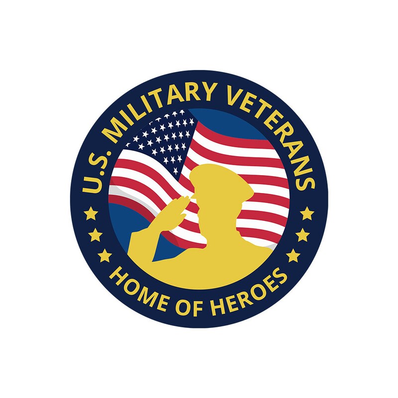 Aluminum sign - Circle Plus U.S. Military Veterans: Home of Heroes Door ...