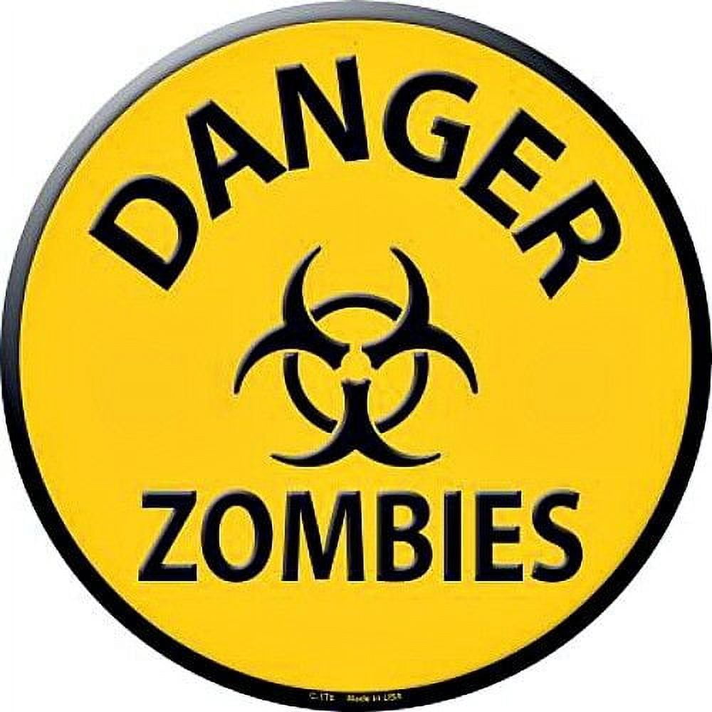 Aluminum sign - Danger Zombies Round Metal Sign Sci-Fi Man Cave ...