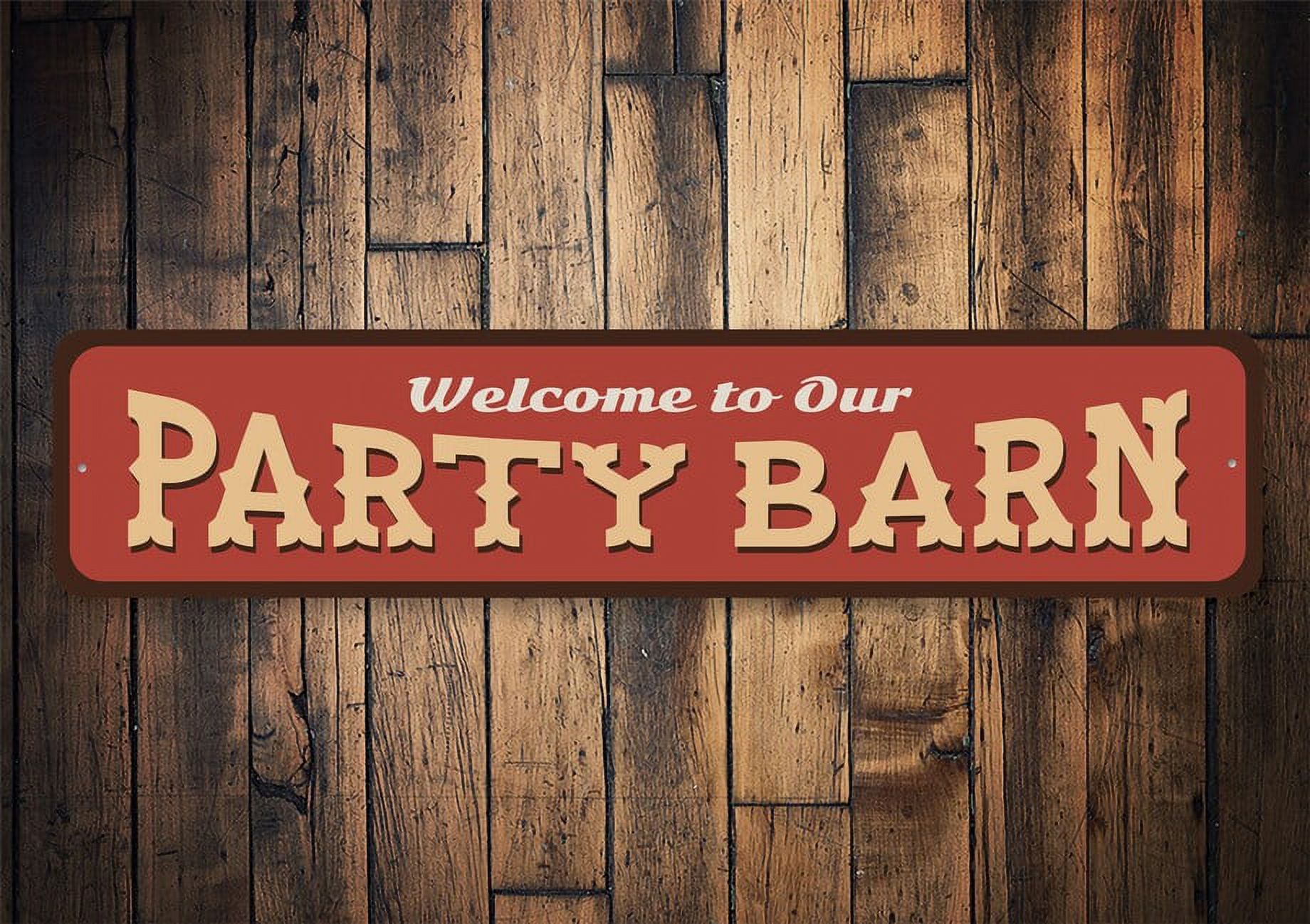 Aluminum sign - Party Barn Sign Barn For Party Old Western Country ...
