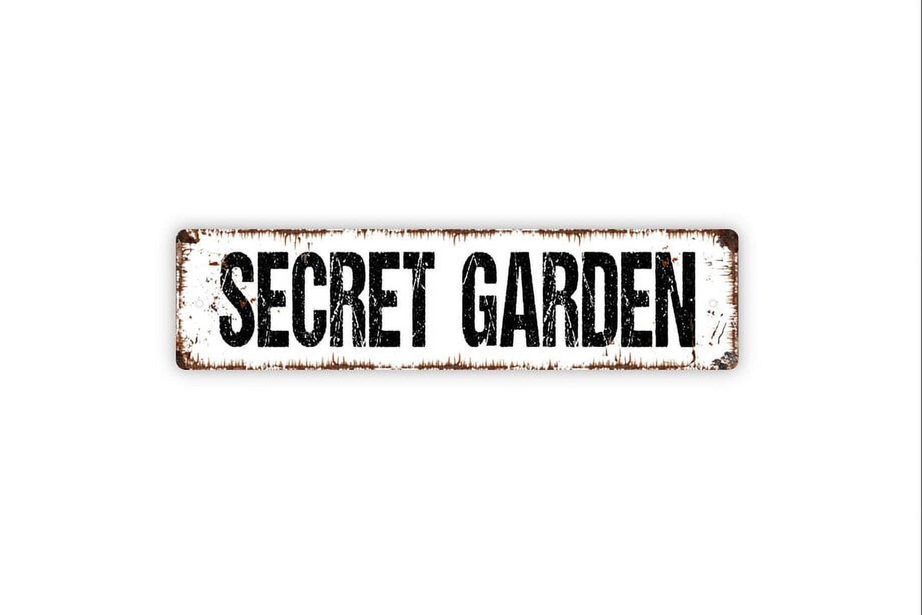 Aluminum sign - Secret Garden Sign - Gardener Backyard Paradise ...