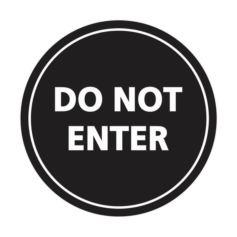 Aluminum sign - Signs Circle Do Not Enter Sign Size: 8" Diameter ...