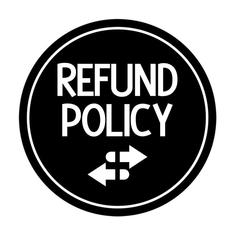Aluminum sign - Signs Circle Refund Policy Wall or Door Sign Size: 8 ...