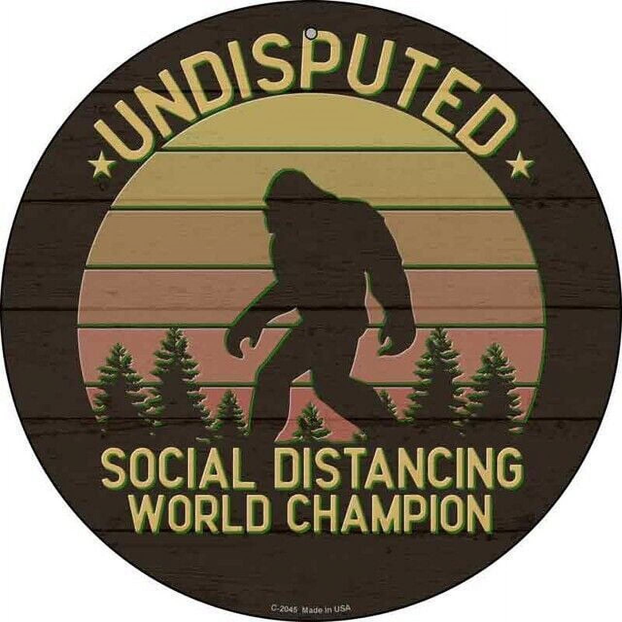 Aluminum sign - Undisputed Bigfoot Round Circular Metal Sign for Home ...