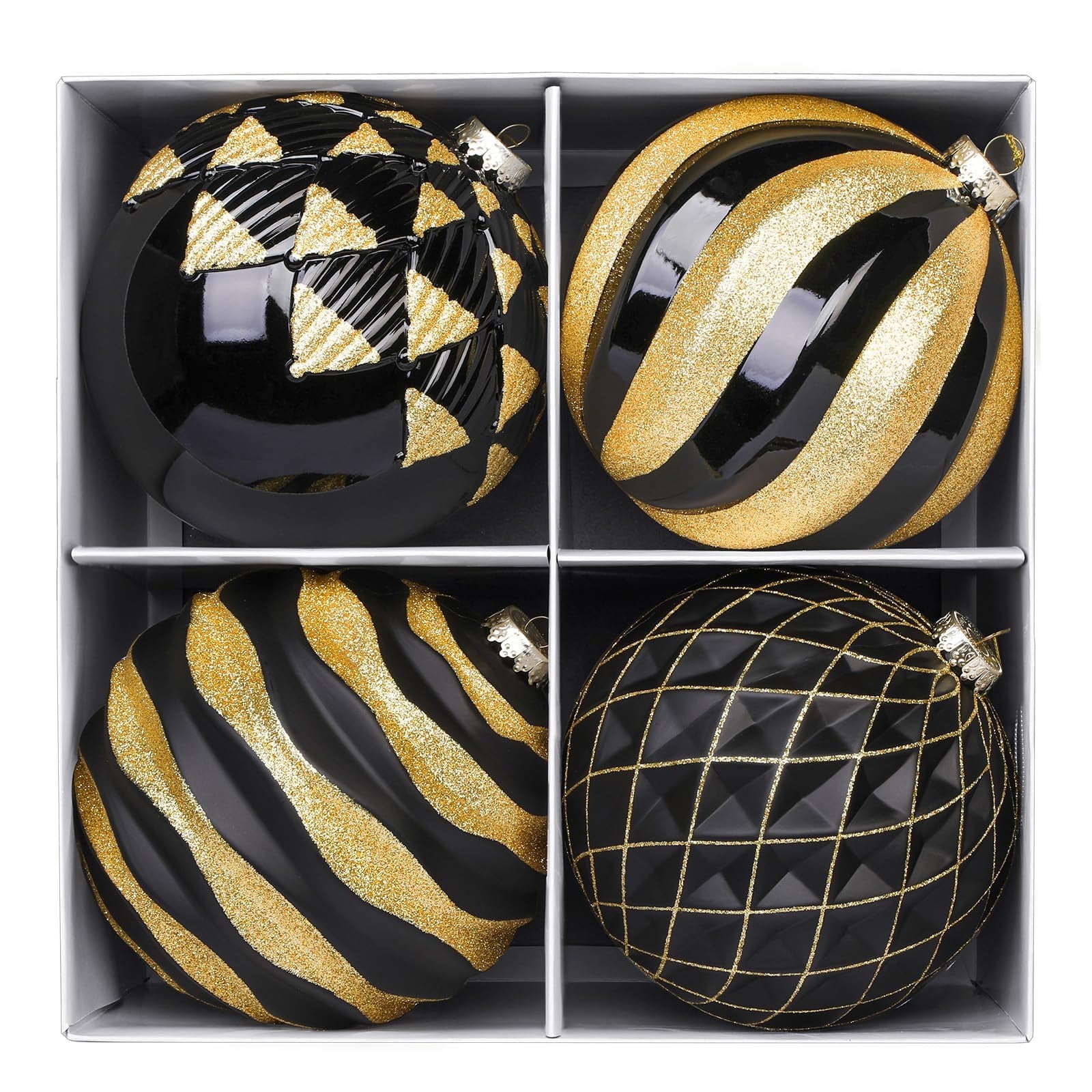 6 Inch Large Christmas Balls Ornaments, 4CT Christmas Tree Decor ...