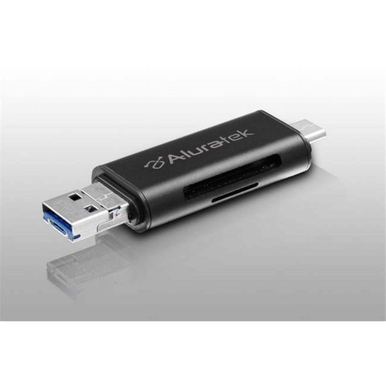 Aluratek USB 3.1 Type-C, Micro USB OTG SD and Micro SD Card Reader ...