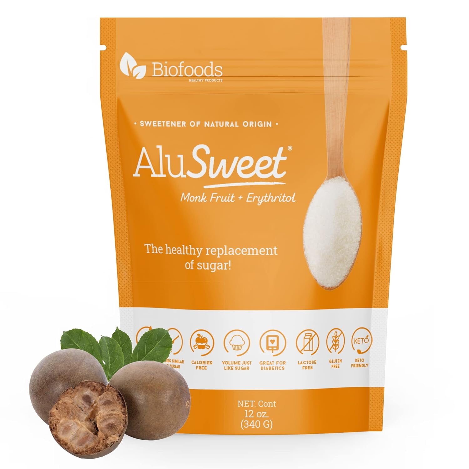 Alusweet Monk Fruit Sweetener with Erythritol - Walmart.com