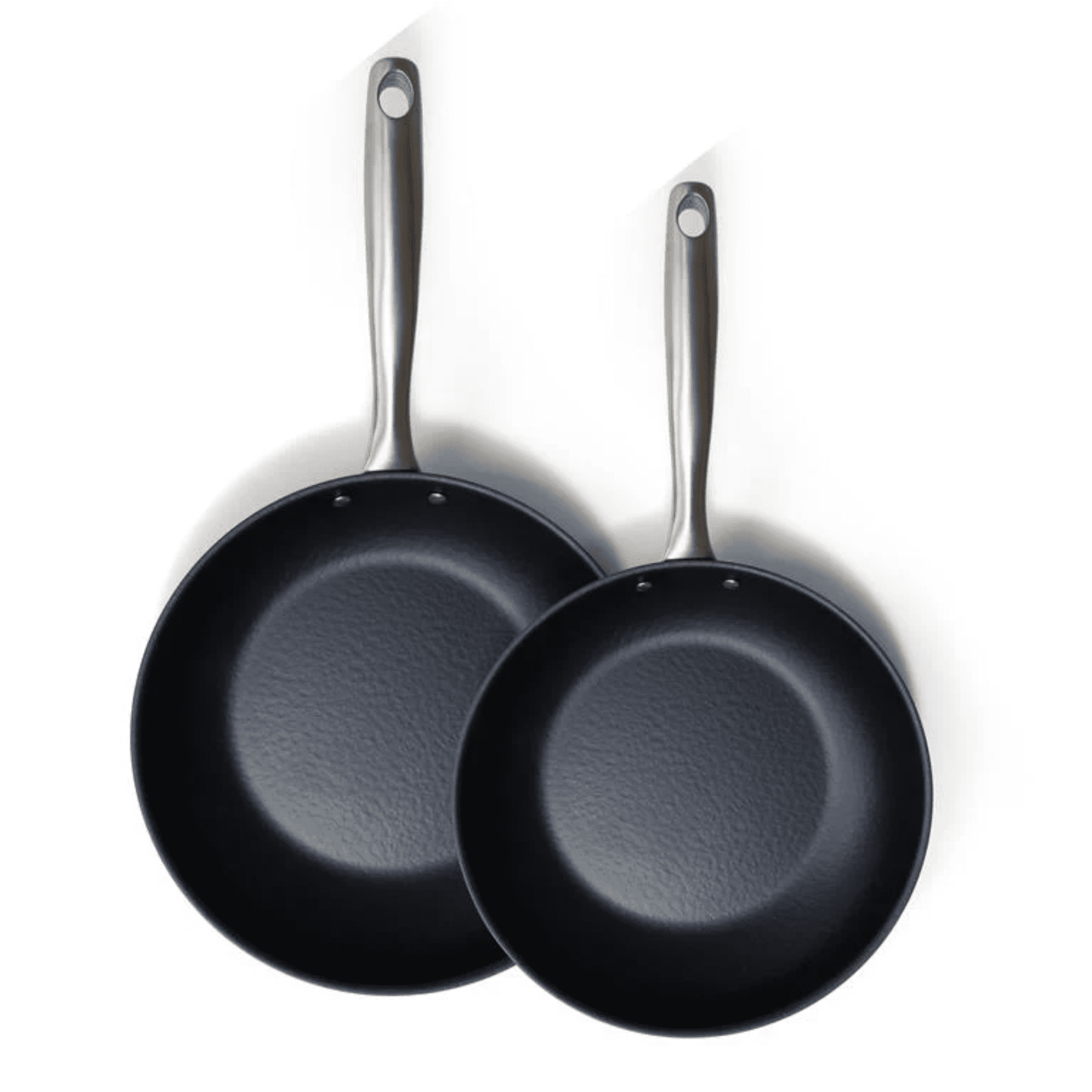 Alva Black Angus Frying Pan Set Blue Carbon Steel Pans with Natural ...