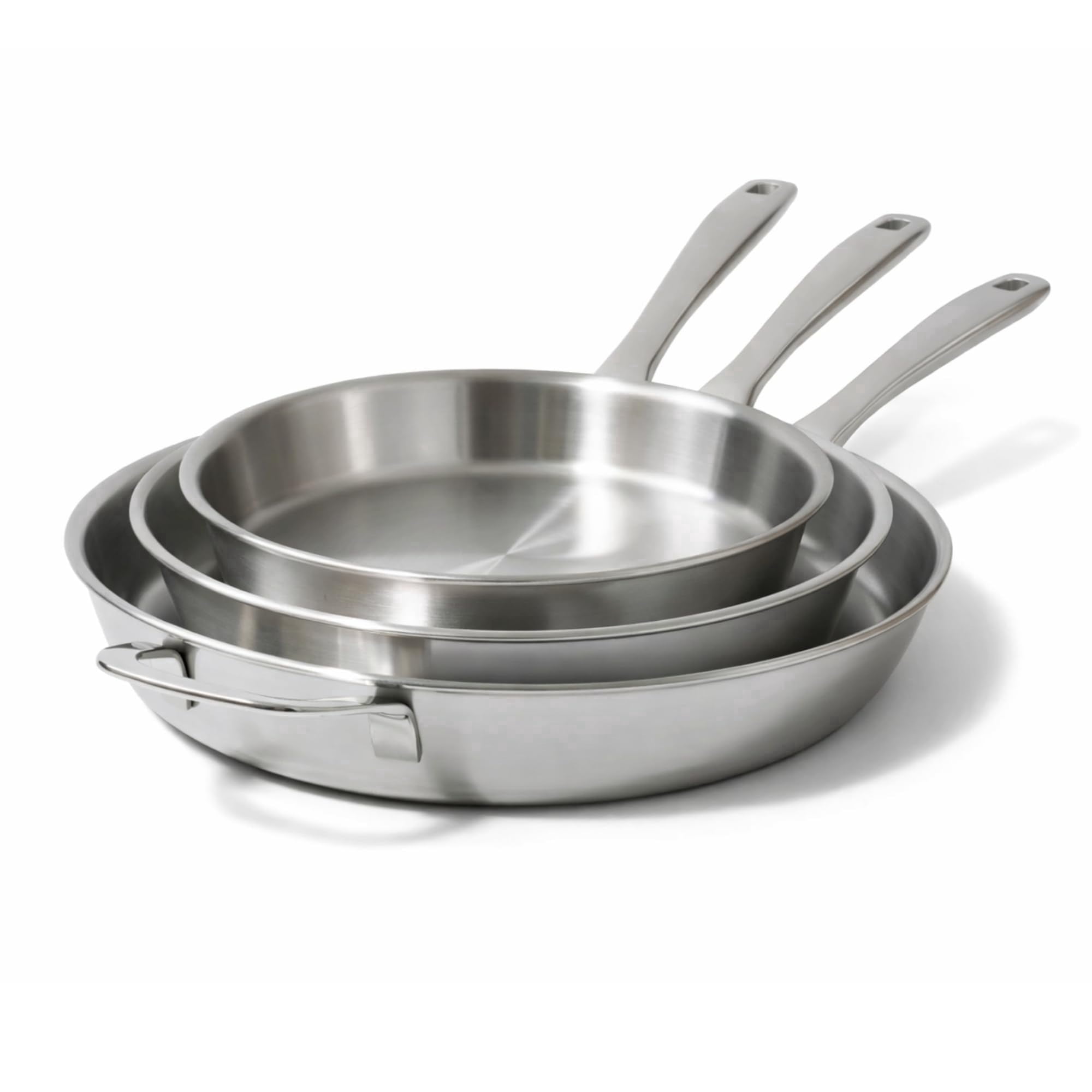 Alva Maestro 5-Ply Stainless Steel Frying Pan 3-Piece Set - Oven Safe ...