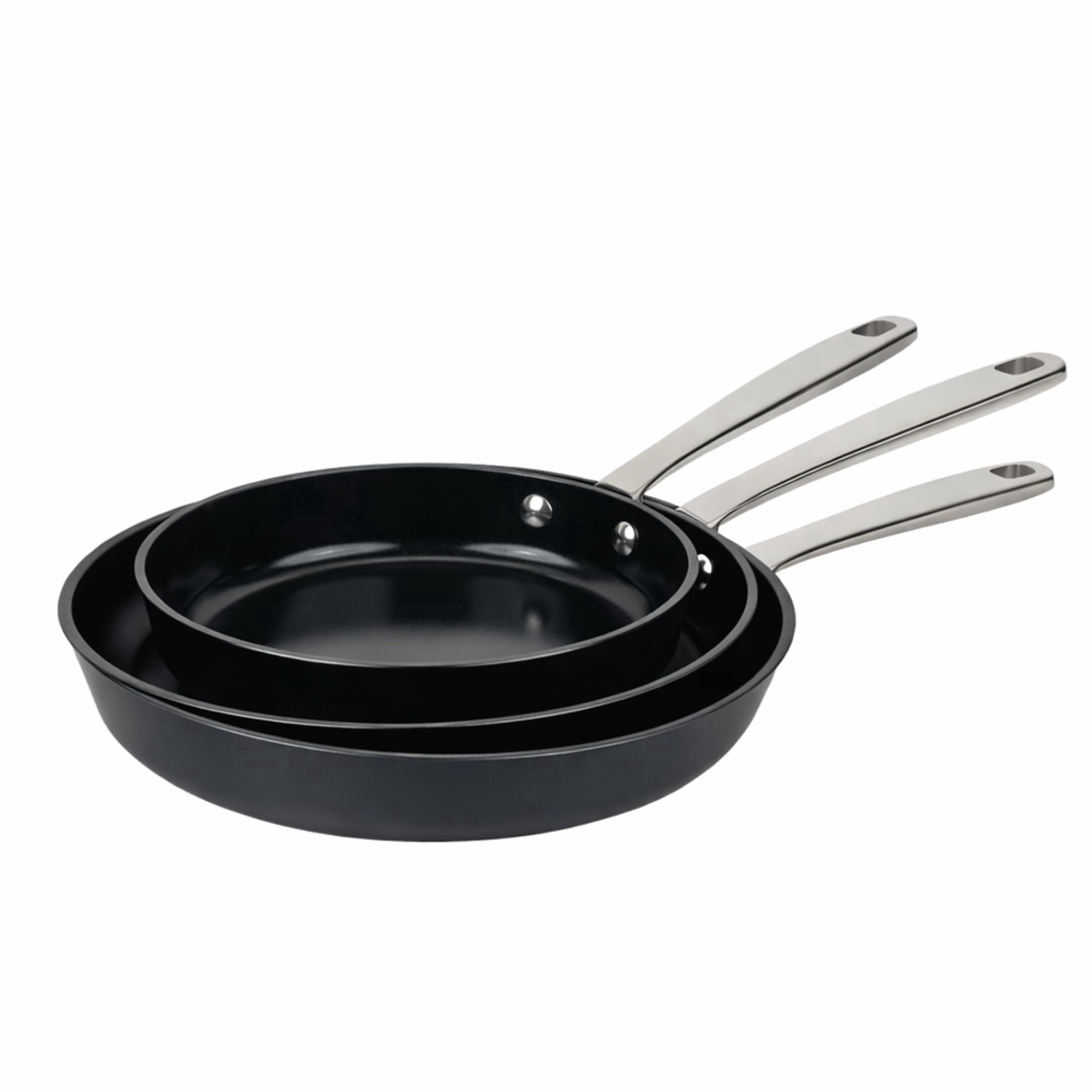 Alva Maestro Nonstick Ceramic Frying Pan 3-Piece Set - Easy to Clean ...