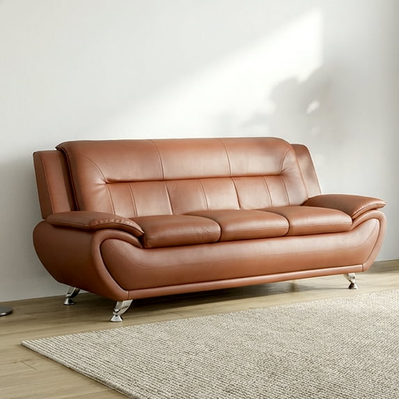 Alvantor 3 Piece Sofa Set - Upholstered Leather Sofa Deep Seat Couch ...