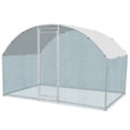 Alvantor 6.5ft x 10ft Walk-in Metal Chicken Coop Run with Waterproof PE ...