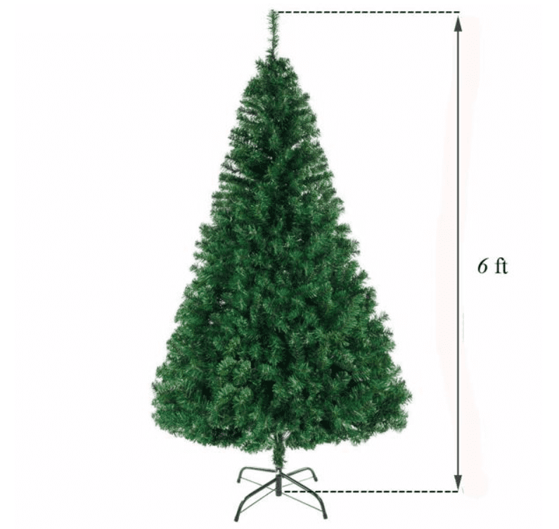 Alvantor 6ft Christmas Tree, 1050 Branch Tips Artificial PVC Holiday ...