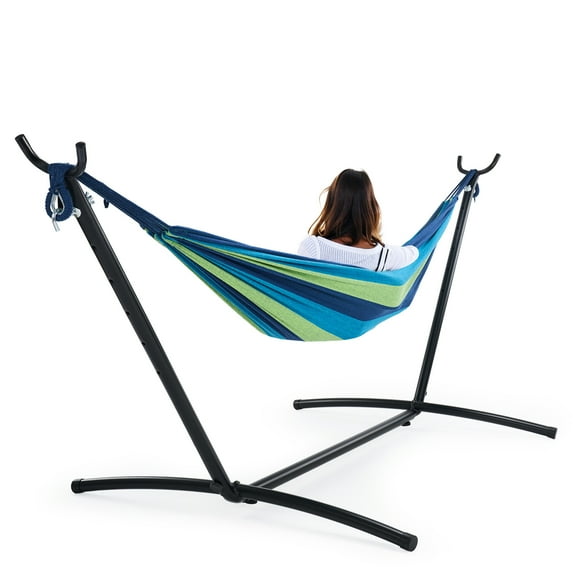 Alvantor Double Hammock with Steel Stand & Carrying Bag, Adjustable ...