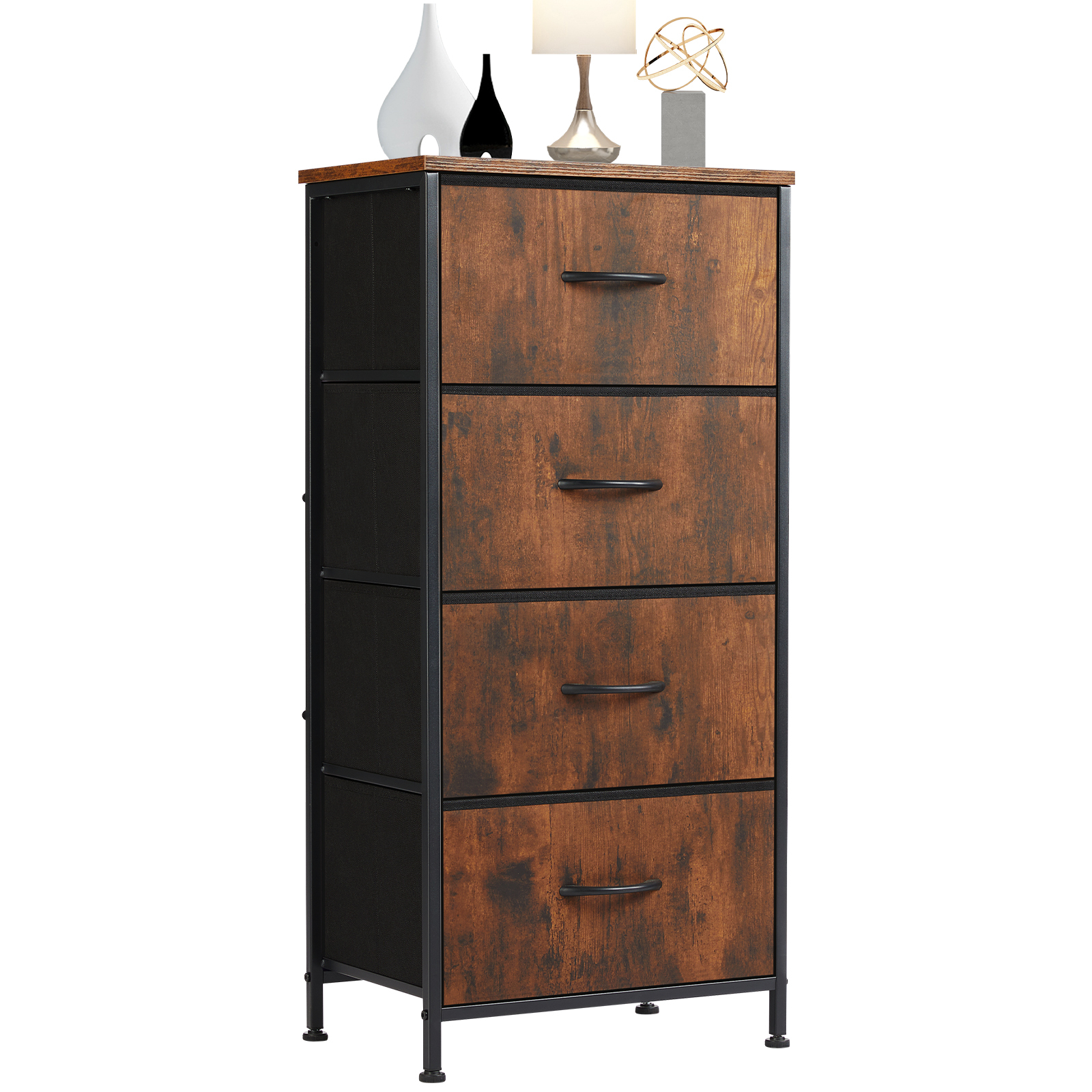 Alvantor Drawers Dresser Chest of Drawers,Metal Frame and Wood Top ...