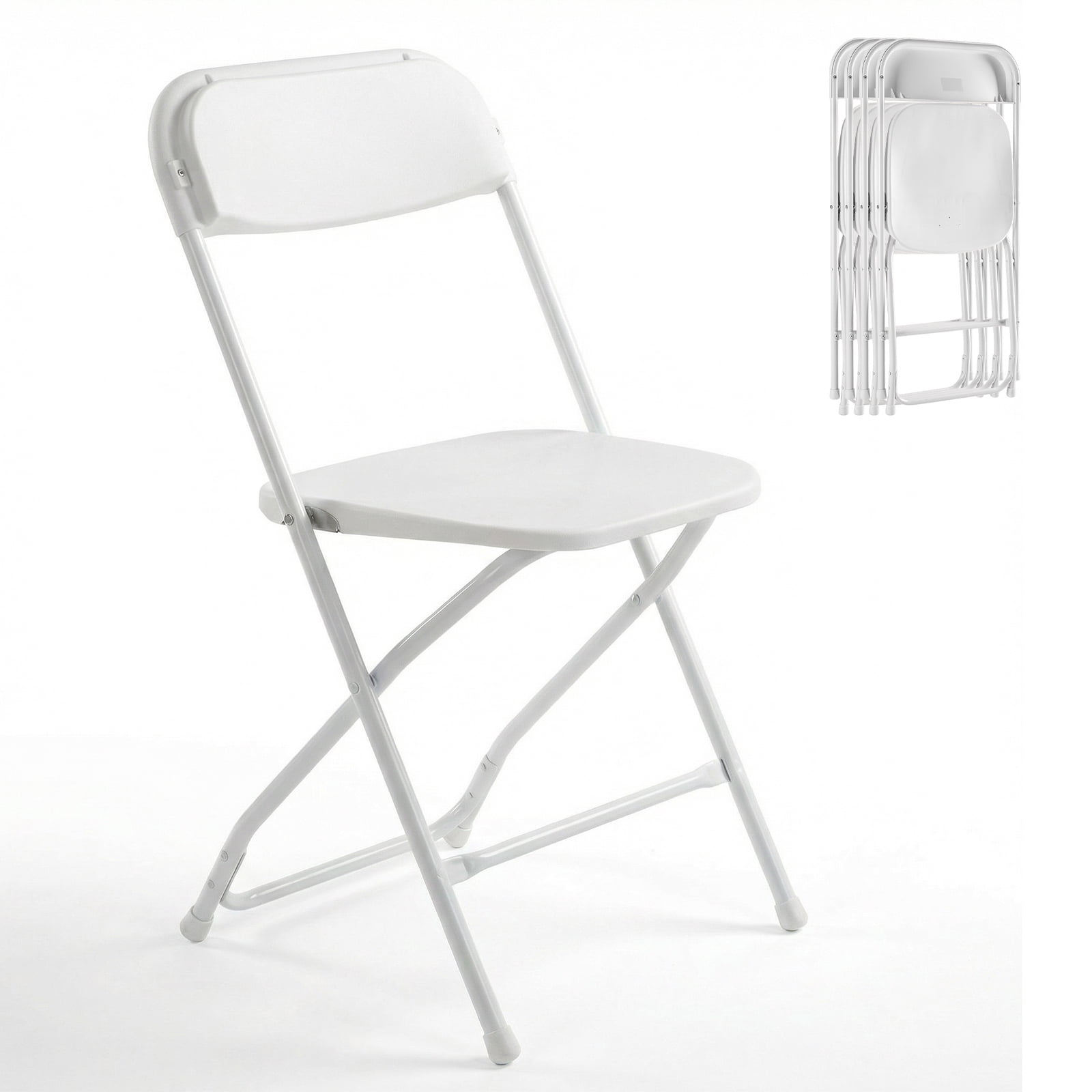 Alvantor Folding Chairs, 4/6/10-Pack White Indoor Outdoor Stackable ...