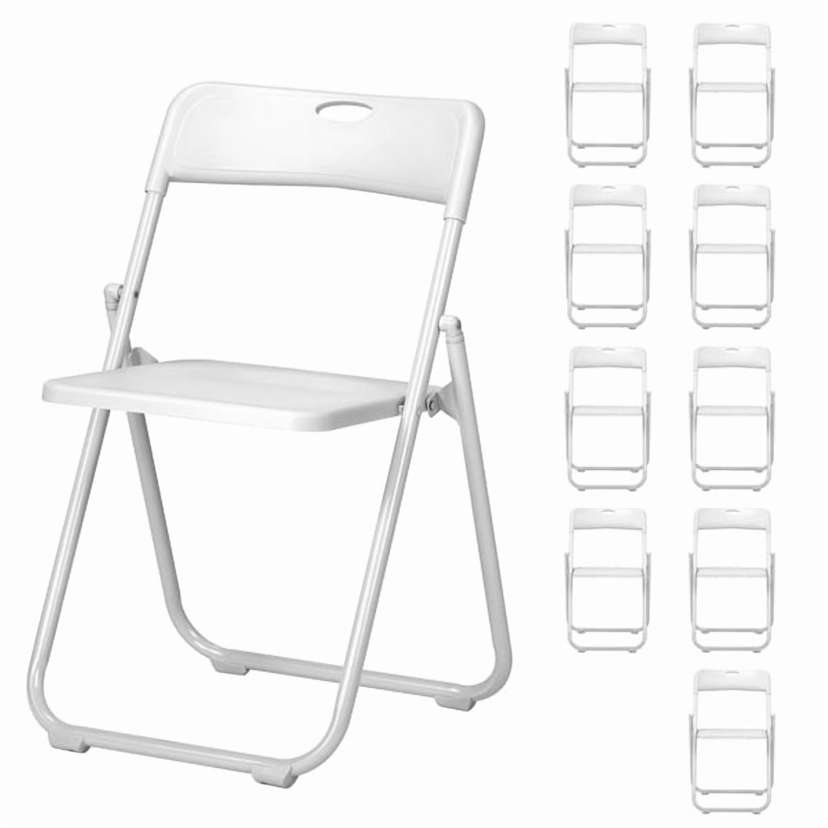Alvantor 10-Pack Plastic Folding Chairs for Events, Picnics, and ...