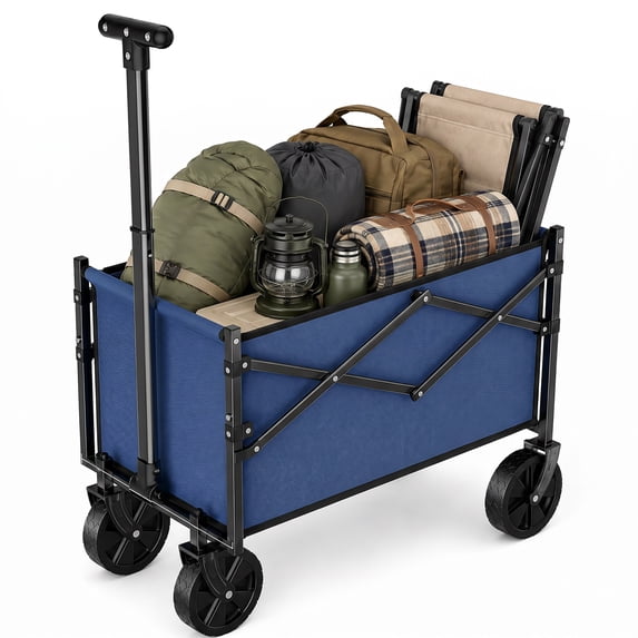 Alvantor Folding Wagon Cart, 220LBS Heavy Duty Collapsible Utility Cart ...