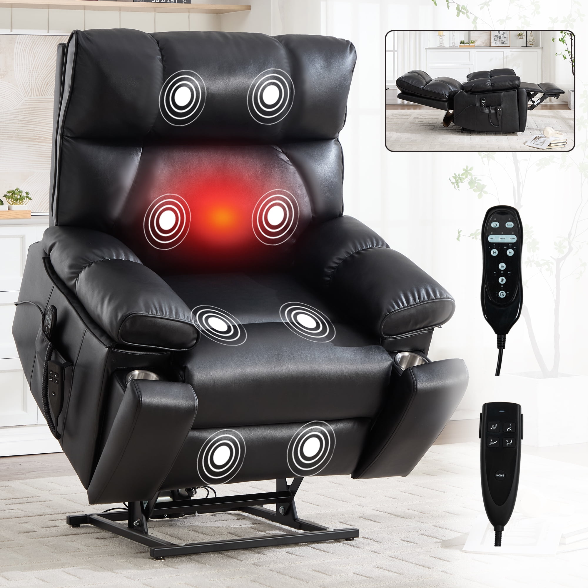 Alvantor Large Power Lift Recliner Chair for Elderly UP Leather ...