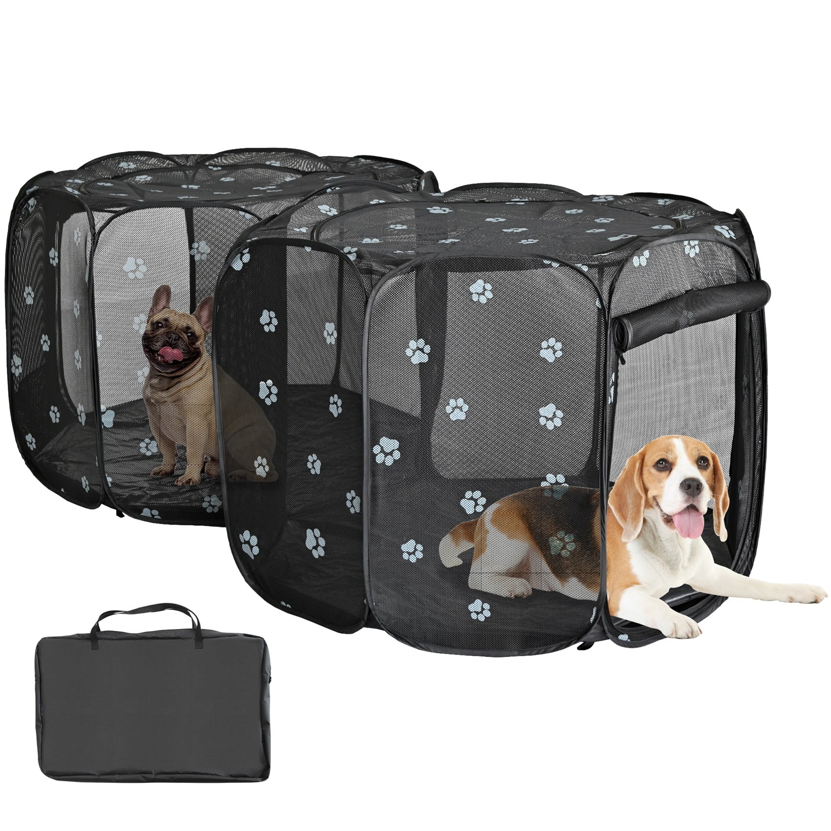 Alvantor Medium Dog Kennel 2 in 1 Foldable Pet Playpen 72" Lightweight ...