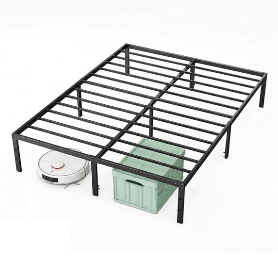 Alvantor Metal Bed Frame 12 Inch Tall, Heavy Duty Sturdy Mattress ...