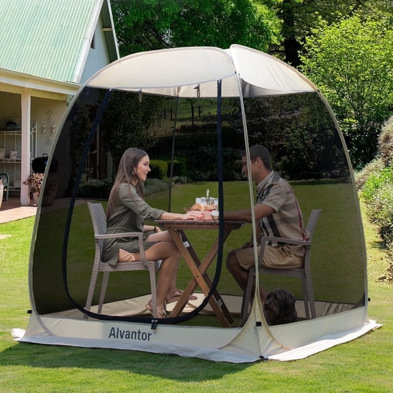 Alvantor Screen House Camping Room Pop up Gazebo 6'X6' Instand Canopy ...