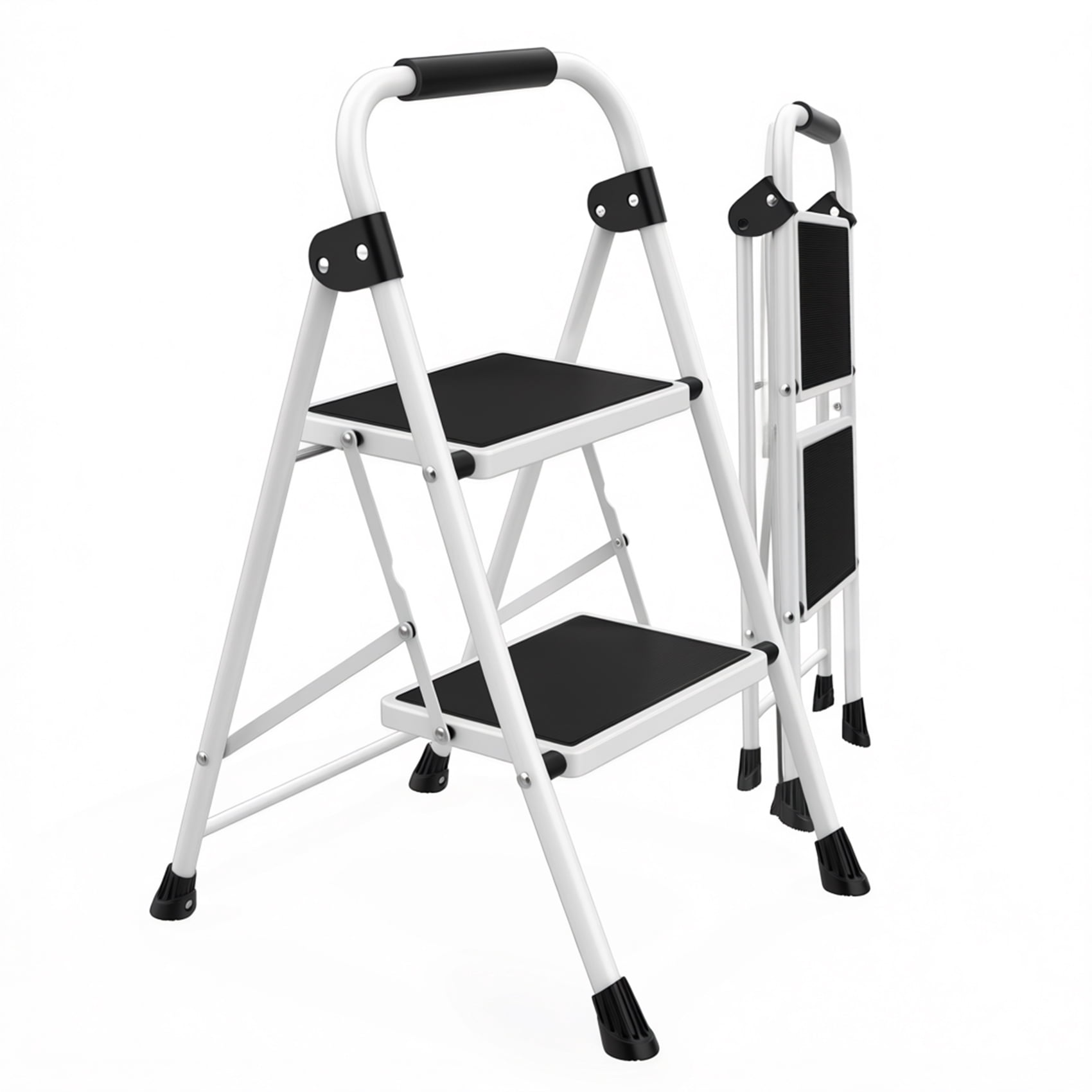 Alvantor Step ladder, 2-Step Ladder Stool, 800lbs Capacity, Anti-Slip ...
