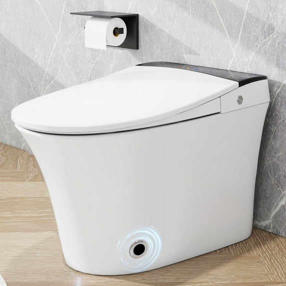 Alvantor Tankless Smart toilet Built-in Heated Seat, Modern Toilet with ...
