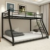 Bellemave Metal Bunk Bed, Full XL Over Queen with Guardrail, Ladder ...