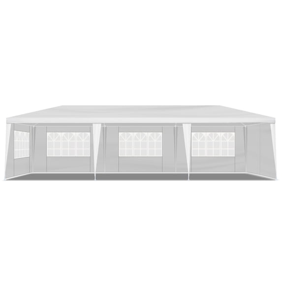 Alvantor White 10x30 ft Outdoor Pop Up Canopy Tent with 8 Removable ...
