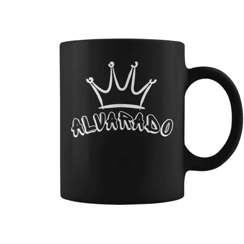 Alvarado Family Name Cool Alvarado Name And Royal Crown Coffee Mugs ...