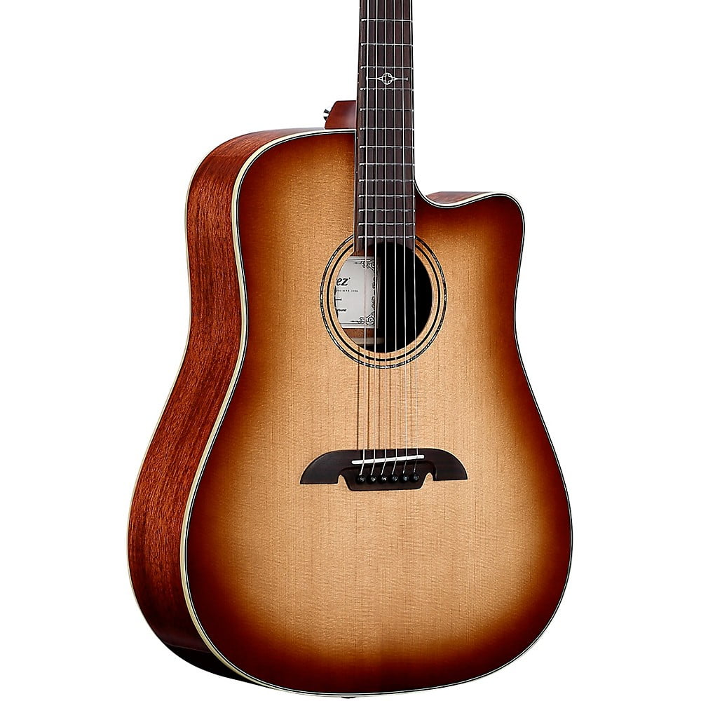 Alvarez MD60CE Herringbone Dreadnought Acoustic-Electric Guitar Shadow ...