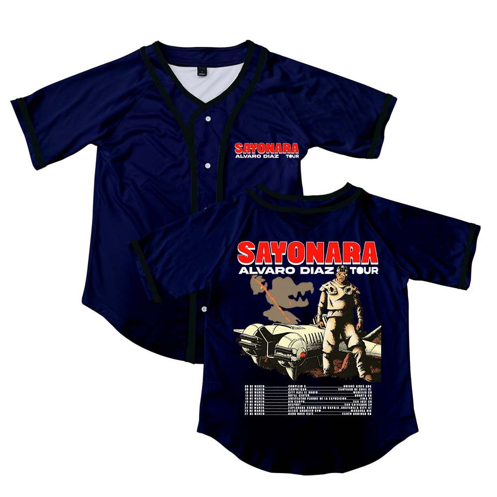 Alvaro Diaz Sayonara Tour Merch Button V-Neck Shirt Women Men Short ...