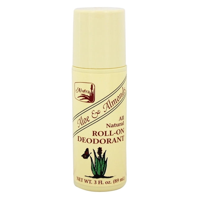 Alvera All Natural Roll-On Deodorant Aloe And Almonds - 3 Oz - Walmart ...