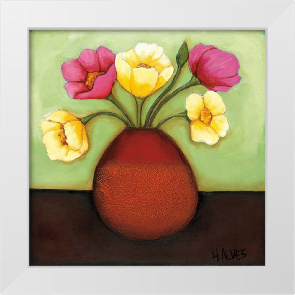Alves, Helena 20x20 White Modern Wood Framed Museum Art Print Titled ...