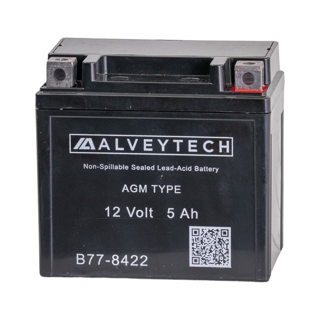 AlveyTech 12 Volt 5Ah YTX5L Spill-Proof Sealed Lead Acid AGM Battery ...