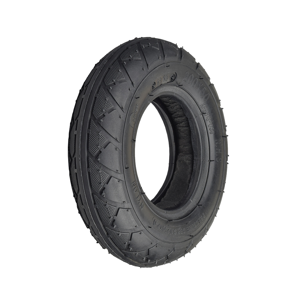 AlveyTech 200x50 "No-Flat" Flat Free Solid Rubber Scooter Tire with ...