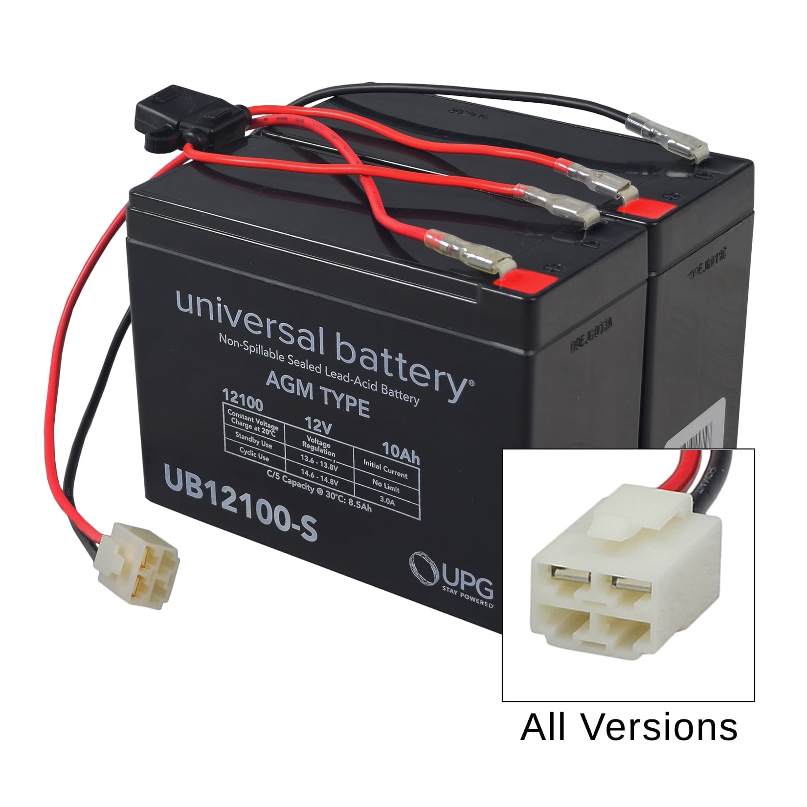 AlveyTech 24 Volt 10A Rechargeable SLA Battery Pack with Harness for ...