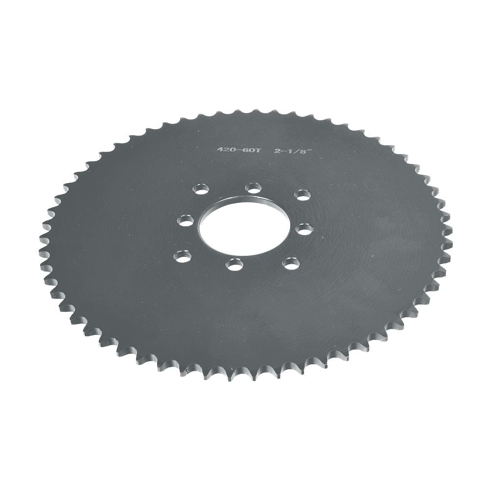 AlveyTech #40/41/420 Chain 60 Tooth Steel Sprocket - For Go-Kart, Mini ...