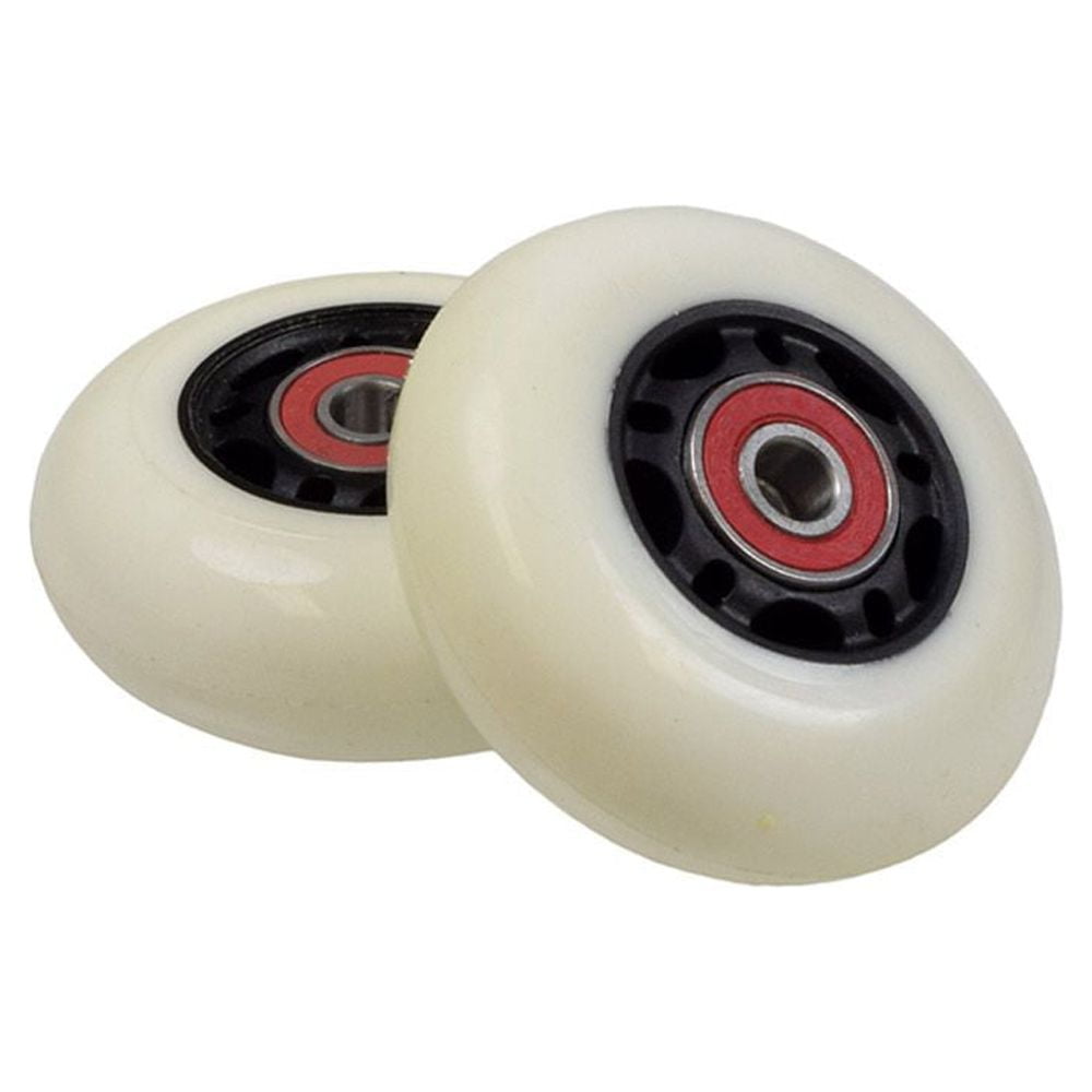 AlveyTech 76 mm x 30 mm Caster Wheels with White Wheel & Black Hub for ...