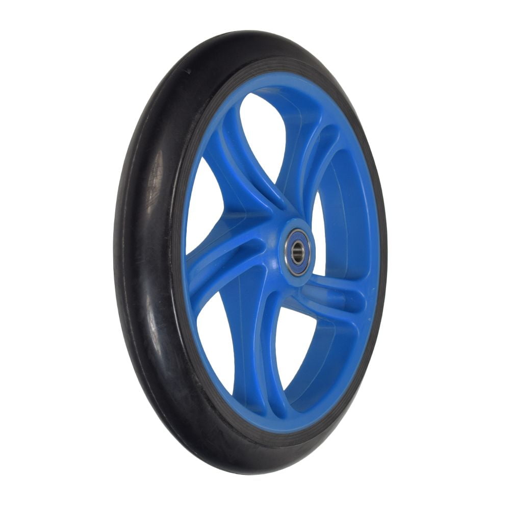 AlveyTech 200 mm Wheels (Black Wheel with Blue Hub) for The Razor A5 ...