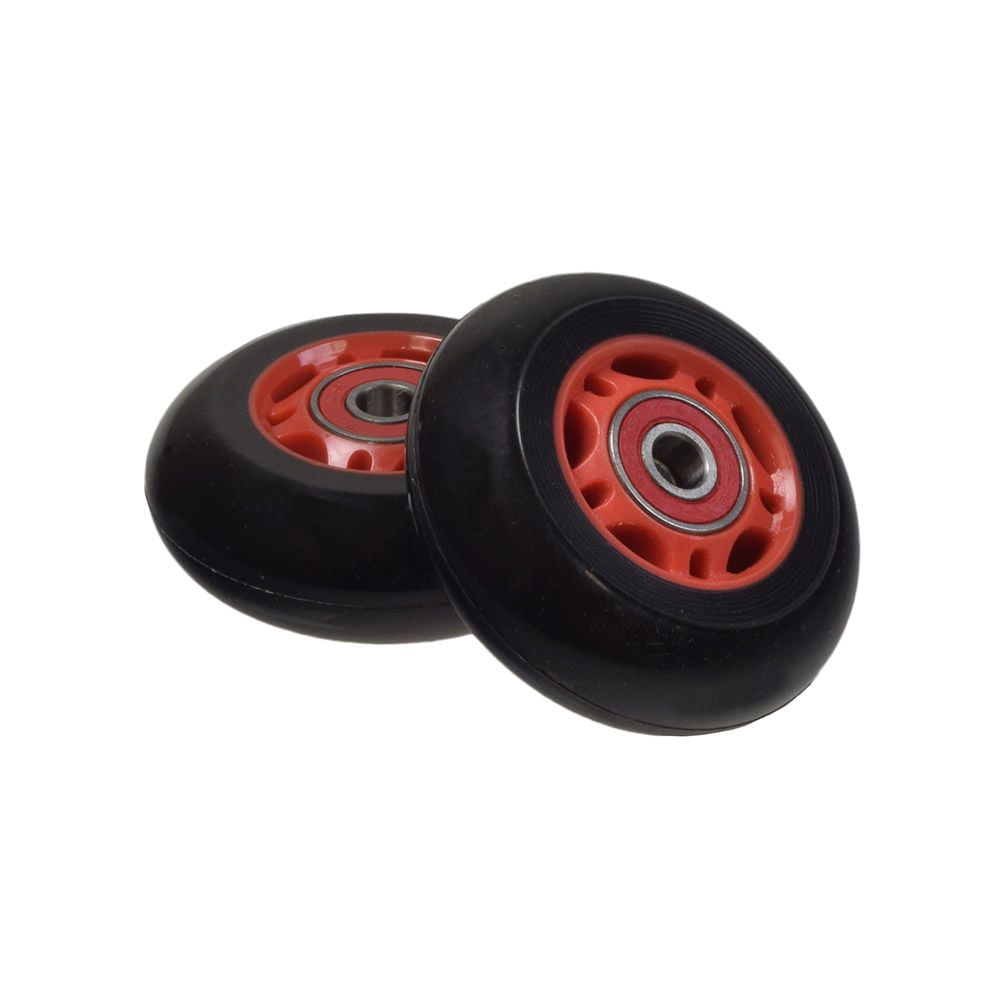 AlveyTech 8.47oz Weight 76 mm Caster Wheels with Black Wheel & Red Hub ...