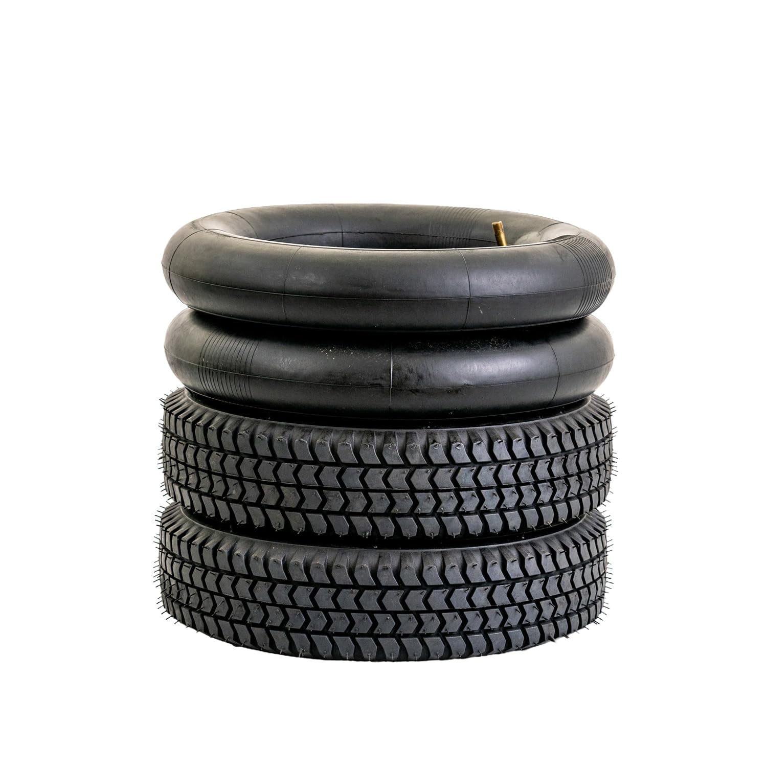 AlveyTech Black 14"x3" (3.00–8) Mobility Tire & Tube Kit (Set of 2 ...